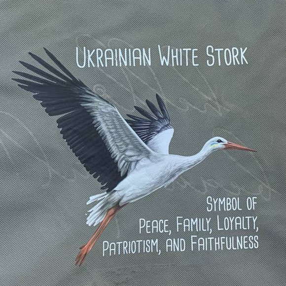 Handmade | Bags | Upcycled Hand Printed Ukraine Flag Stork Peace Slava ...